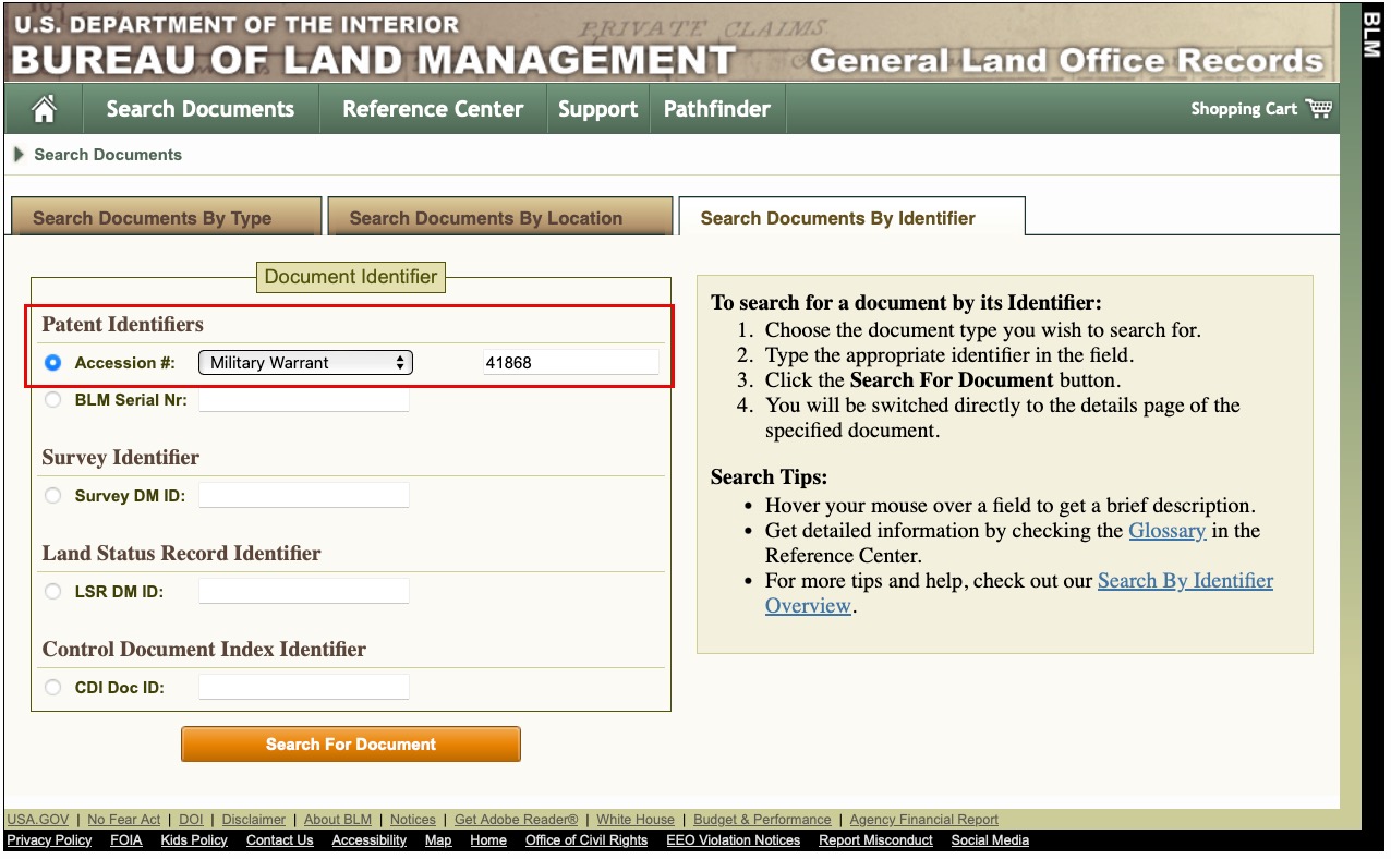 Don’t Stop Digging: BLM GLO Records Tip | Genealogy Pants